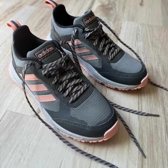 adidas | Shoes | Adidas Cloudfoam Womens Sneakers Gray Pink Size 65 ...